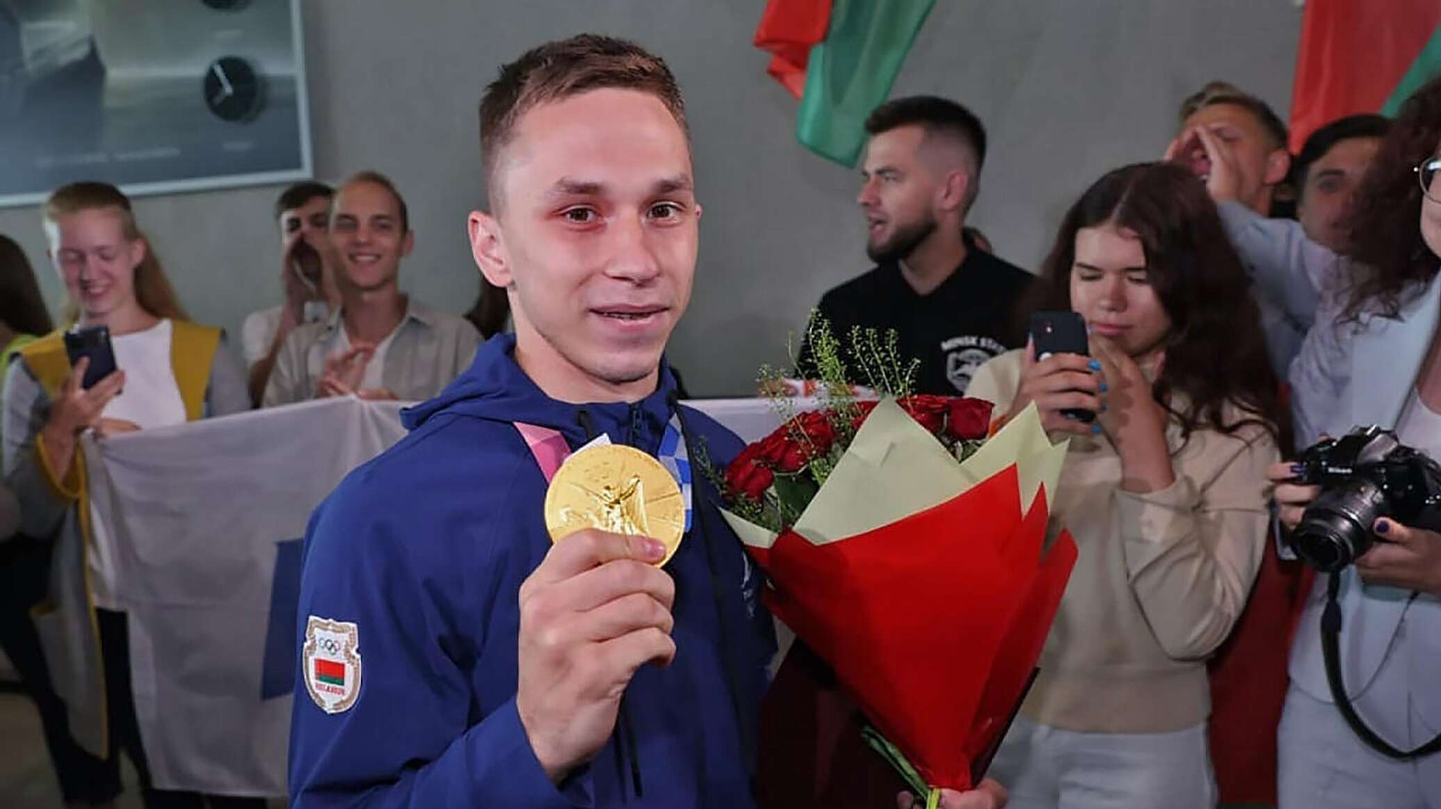 Олимпийский чемпион Иван Литвинович вернулся в Беларусь – видео - 03.08 ...